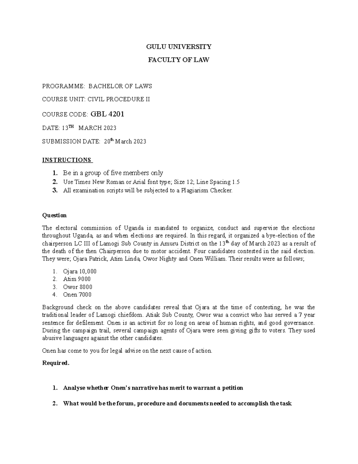 Civil Procedure II - DETAILED NOTES - GULU UNIVERSITY FACULTY OF LAW ...