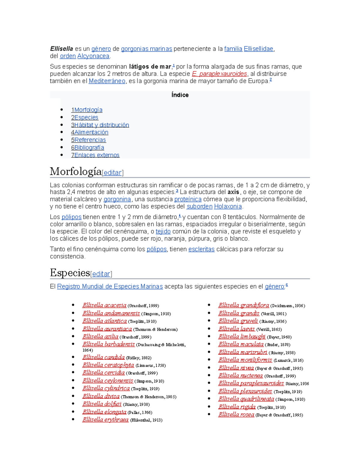 Doc 4 - ldmfs cadjópedp´qwie´qp rqr - Ellisella es un género de ...