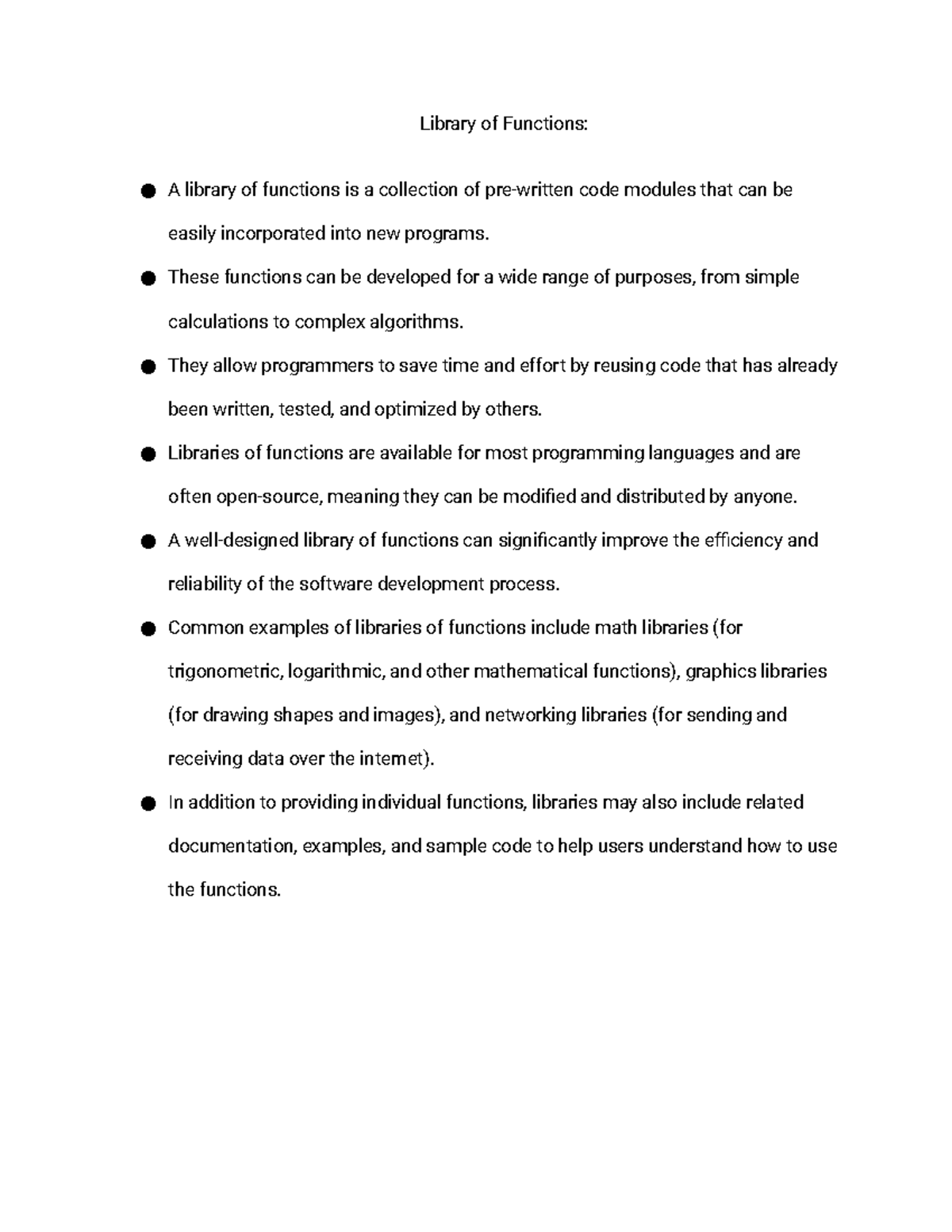 MAT-171 Library of functions - Library of Functions: A library of ...