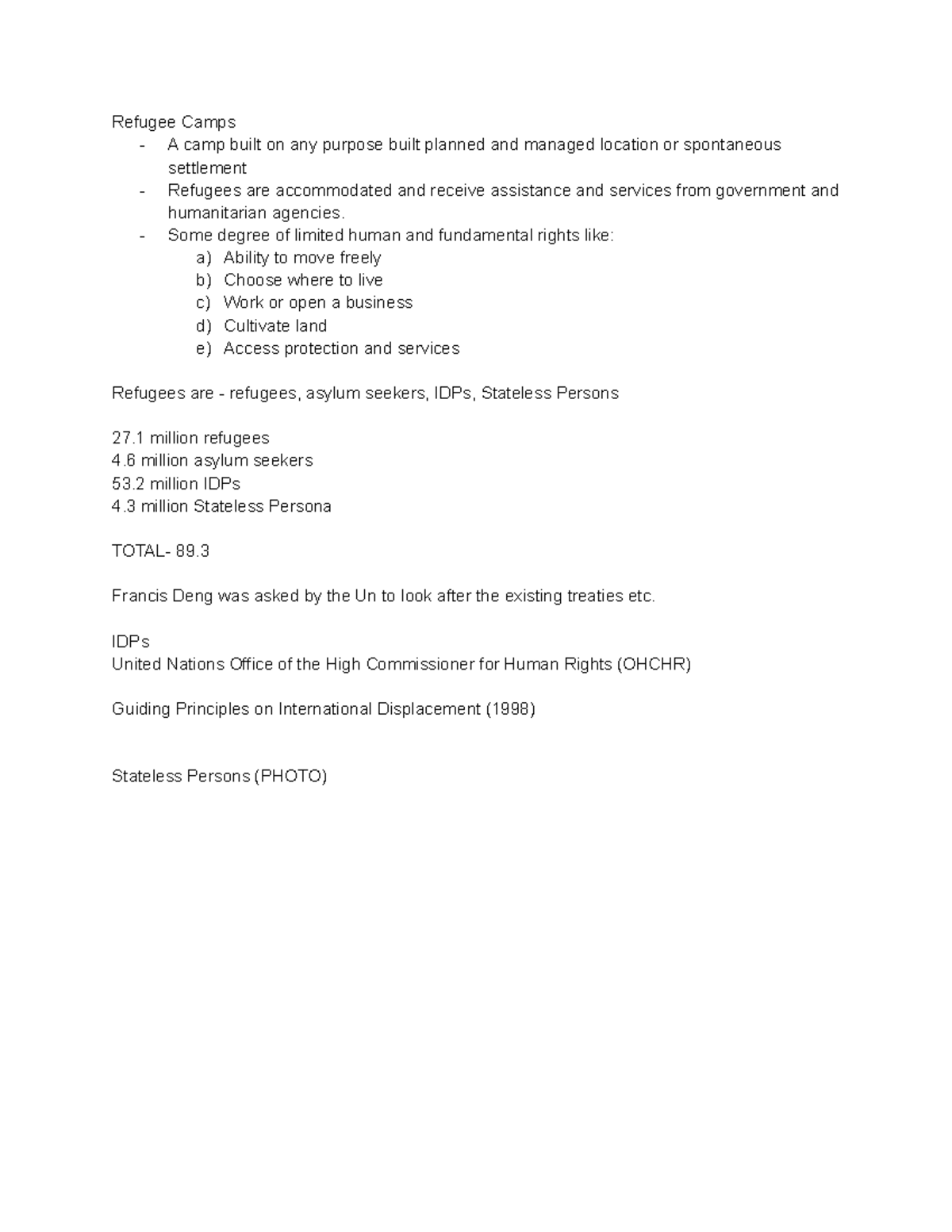 Refugee Camps/ Crisis - Refugee Camps - A camp built on any purpose ...