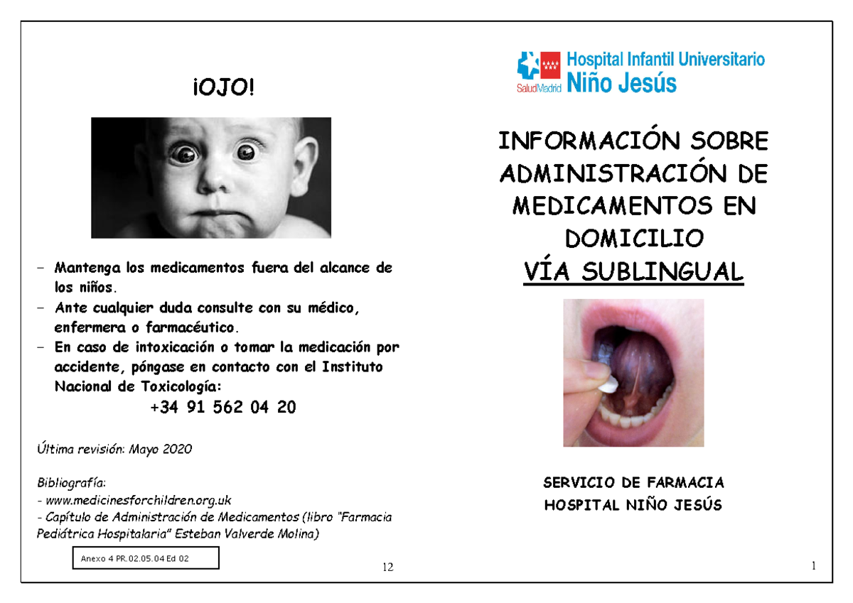 Administracion de medicamentos en domicilio via sublingual - °OJO ...