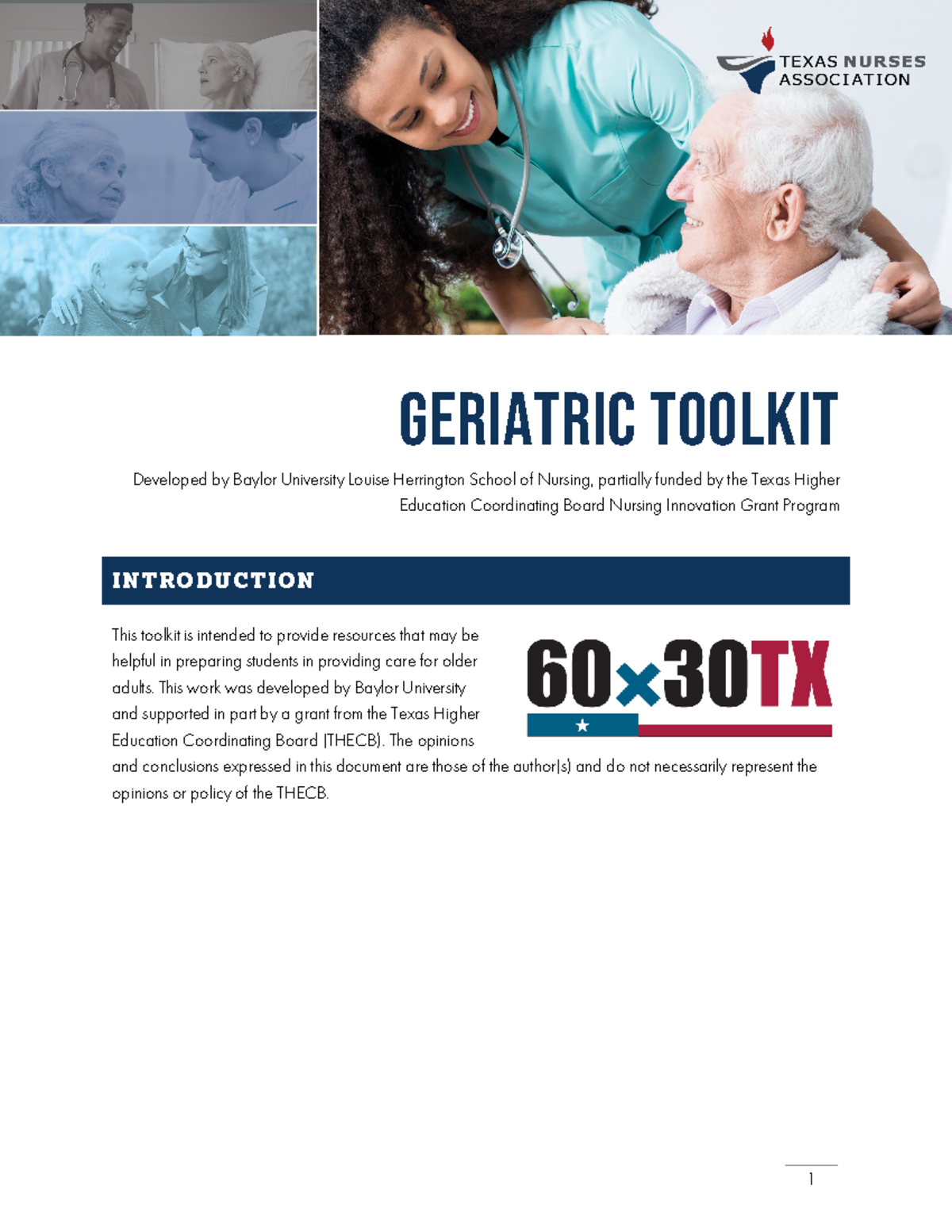 Geriatric Toolkit TNA - Tool kit for information on Aging - GERIATRIC ...