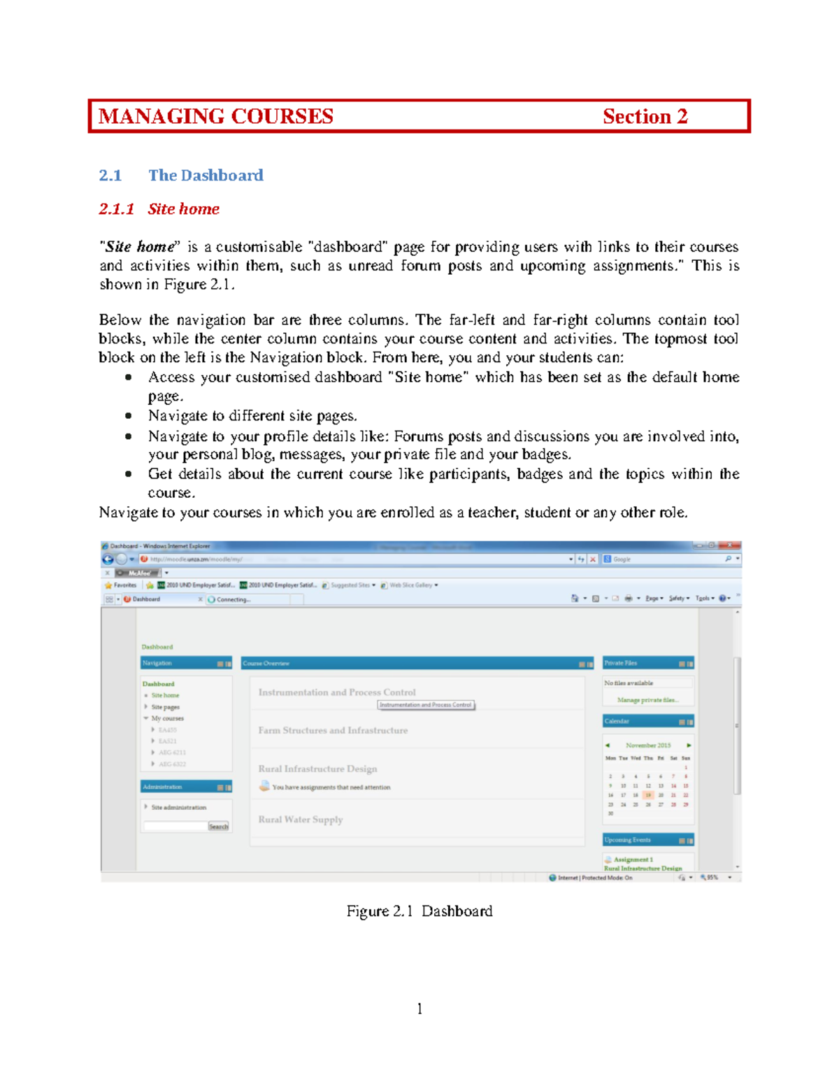 EDU 1010, EDU 1020, EDU 1110 - MANAGING COURSES Section 2 2 The ...