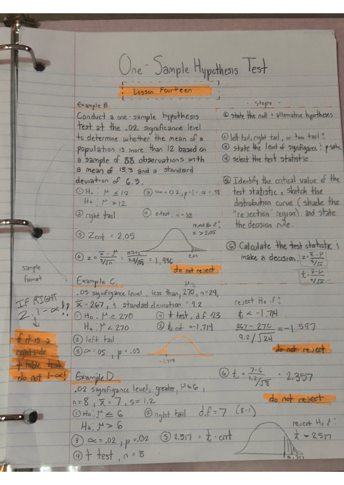 One Sample Hypothesis Test Word Problems - One Sample Hypothesis Test ...