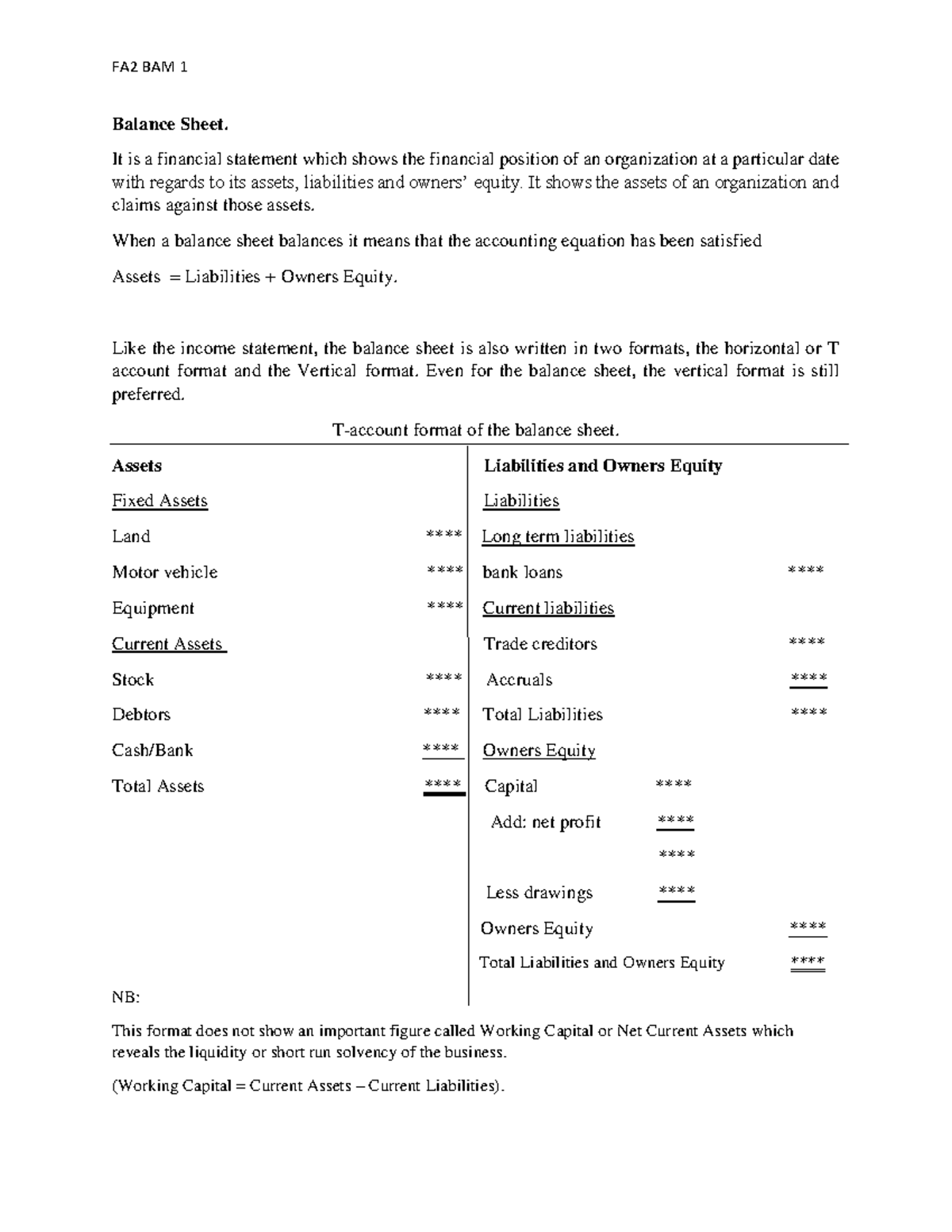 Lecture 4 Review of Financial Statements 2 - Warning: TT: undefined function: 32 Balance Sheet ...