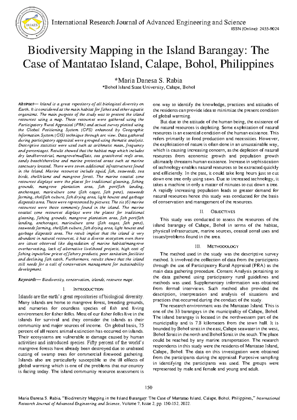 Irjaes-V7N2P68Y22 - Summary BSED-Mathematics - International Research Journal of Advanced - Studocu