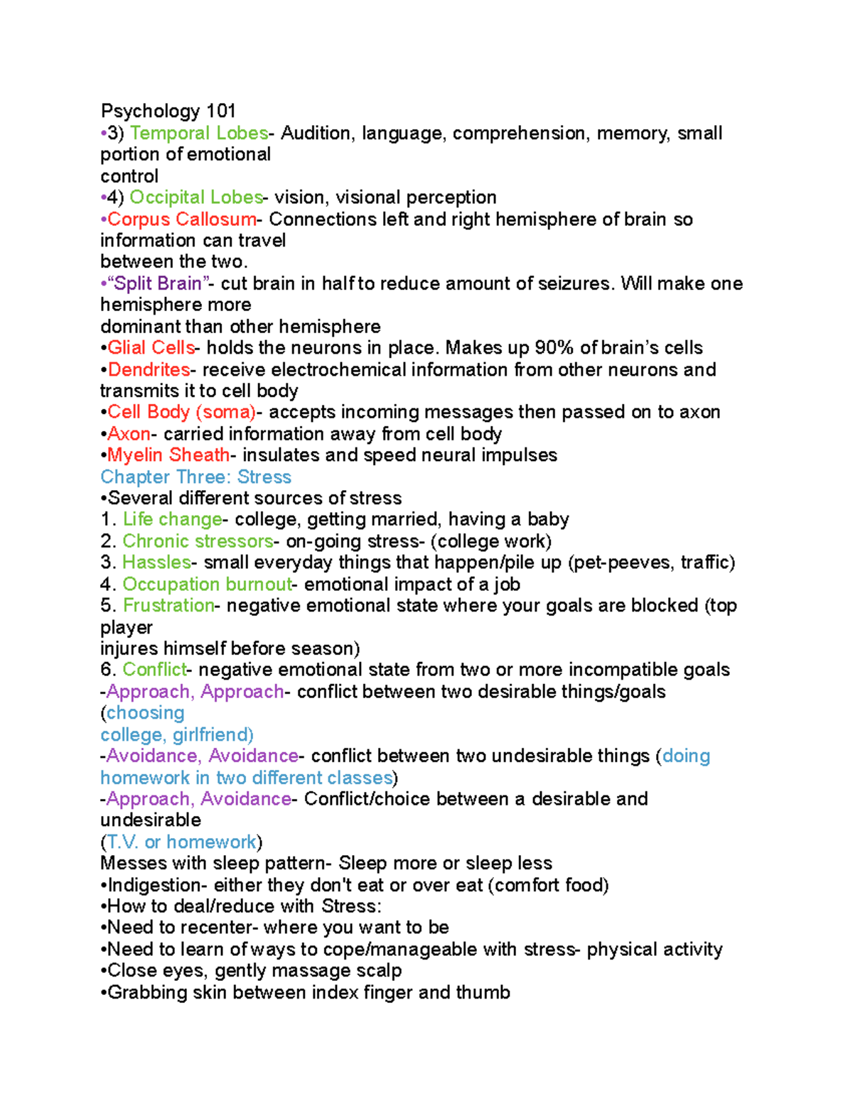 Gen psych notes - Psychology 101 Temporal Lobes- Audition, language ...