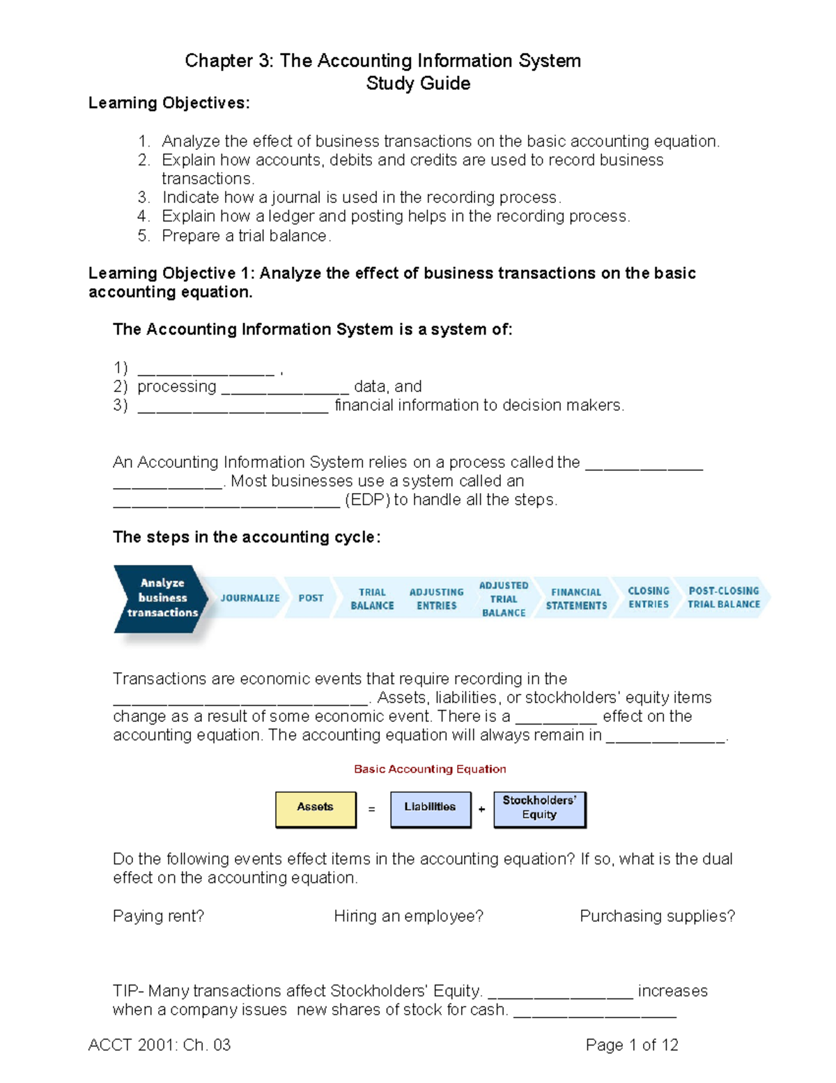 10e Chapter 3 Study Guide - Tagged - Study Guide Learning Objectives ...