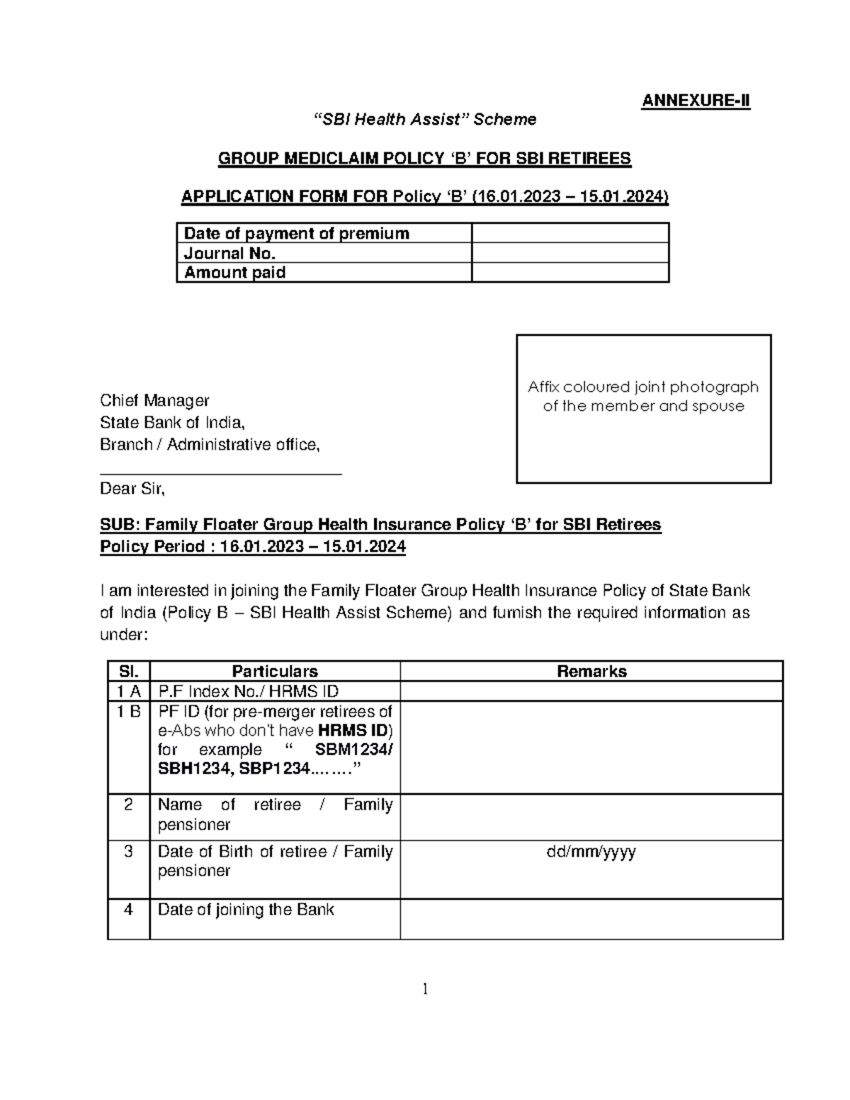 Annexure II - nAAAAAAAAAAAAAAAAAAA - ANNEXURE-II “SBI Health Assist” Scheme GROUP MEDICLAIM ...