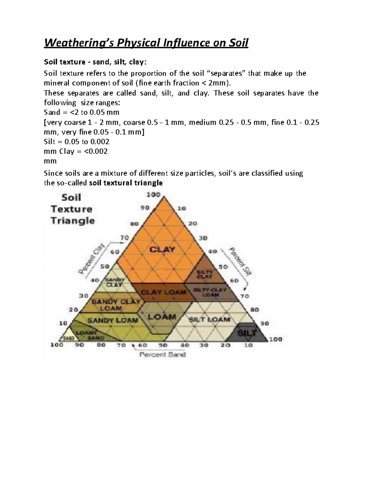 Weathering’s Physical Influence on Soil - We a t h e r i n g ’ s Ph y ...
