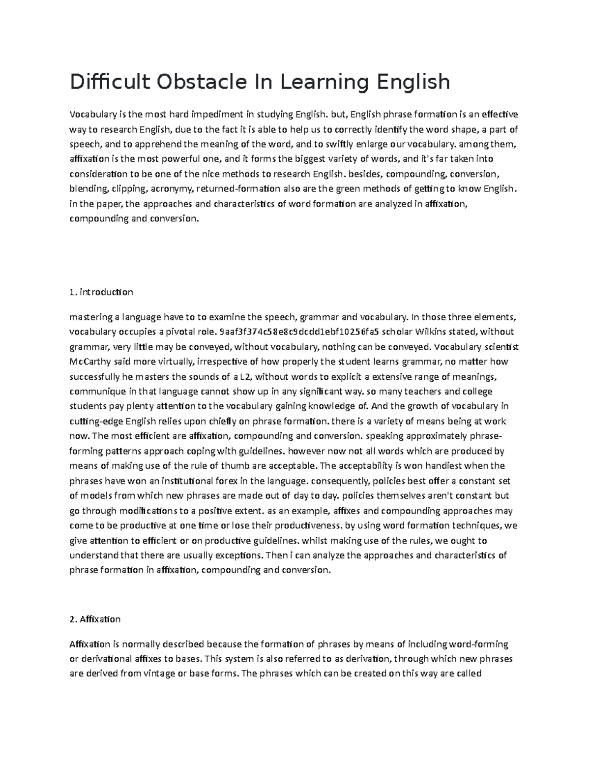 Difficult Obstacle In Learning English - Difficult Obstacle In Learning ...