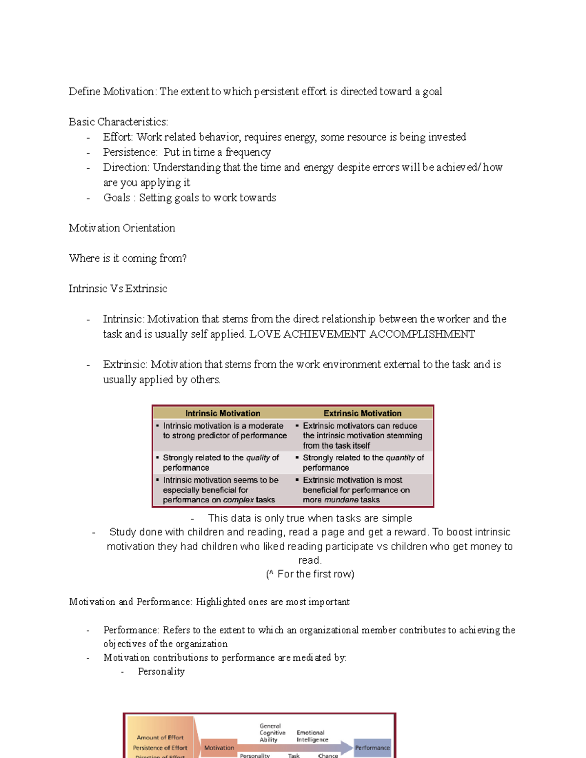 COMM 222 Chapter 5 - Define Motivation: The extent to which persistent ...