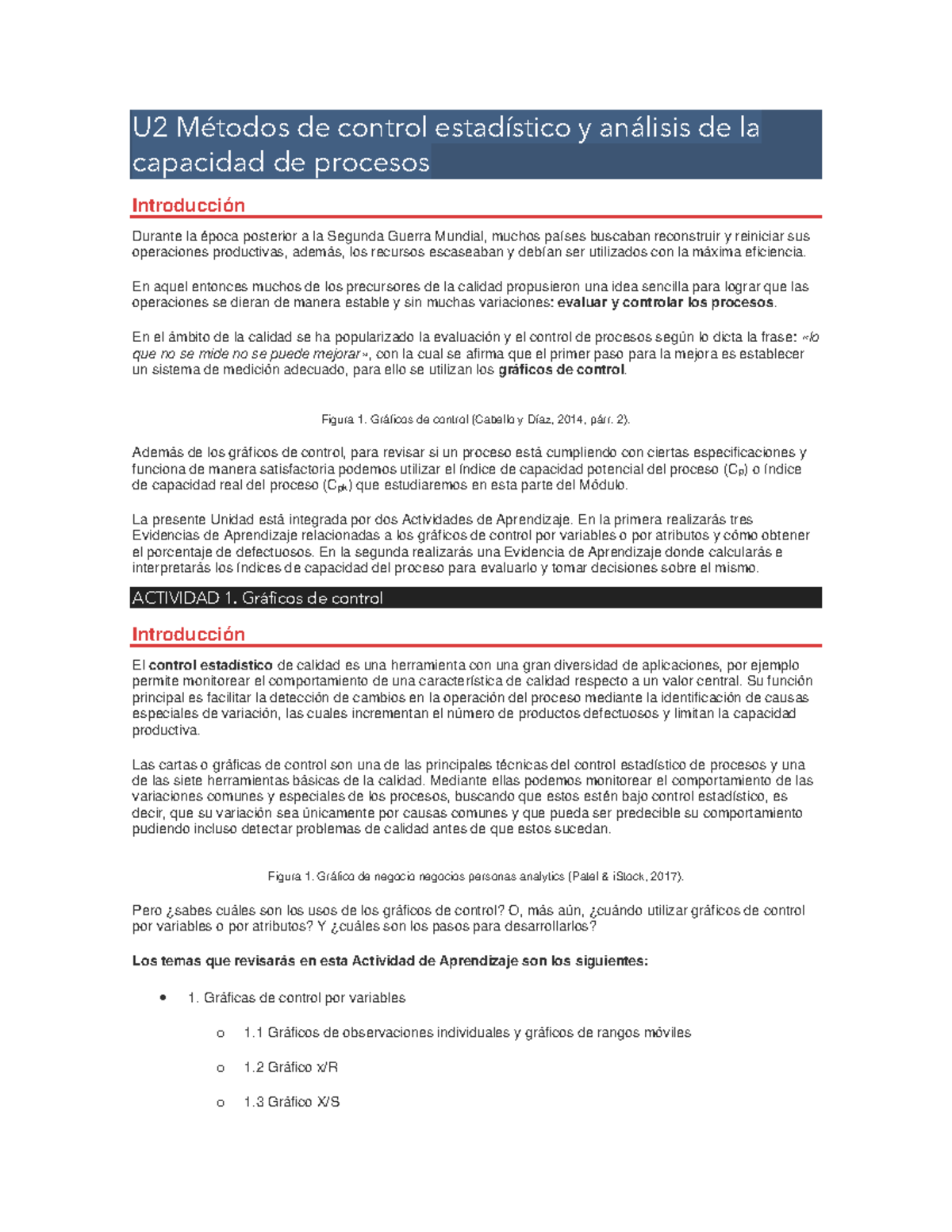 U2 Métodos de control estadístico y análisis de la capacidad de procesos - U2 MÈtodos de control ...