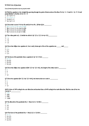 [Solved] is the set of points in a plane in which the sum of distances ...