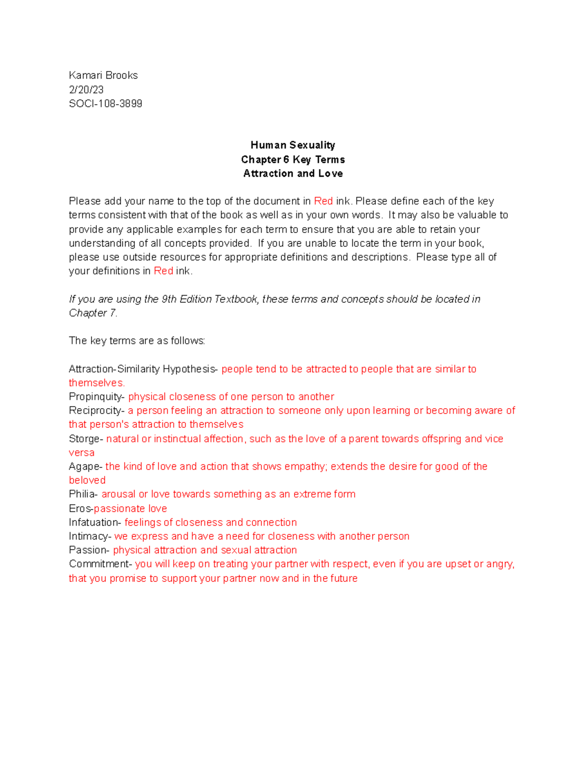 Chapter 6 Key Terms and Concepts By Kamari Brooks - Kamari Brooks 2/20 ...