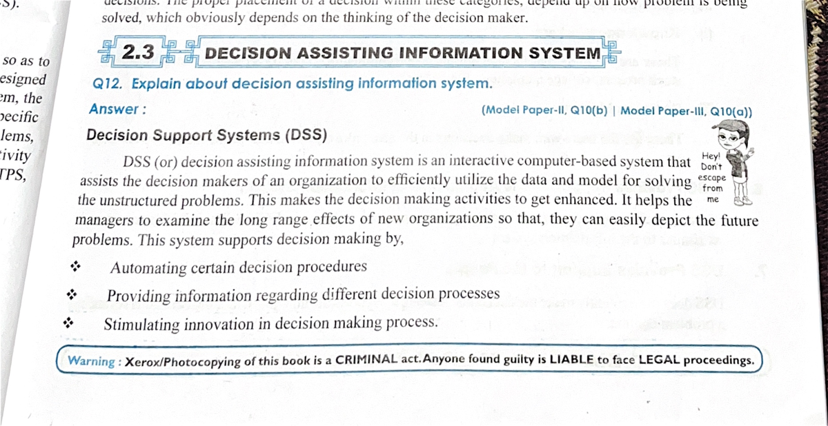 Mis - Ususie - decisions. The proper placement OI a these categories ...
