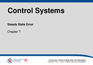 Unit 7 - Tutorial slides - Faculty name - Change on Master Slide (View>Slide Master) Control ...