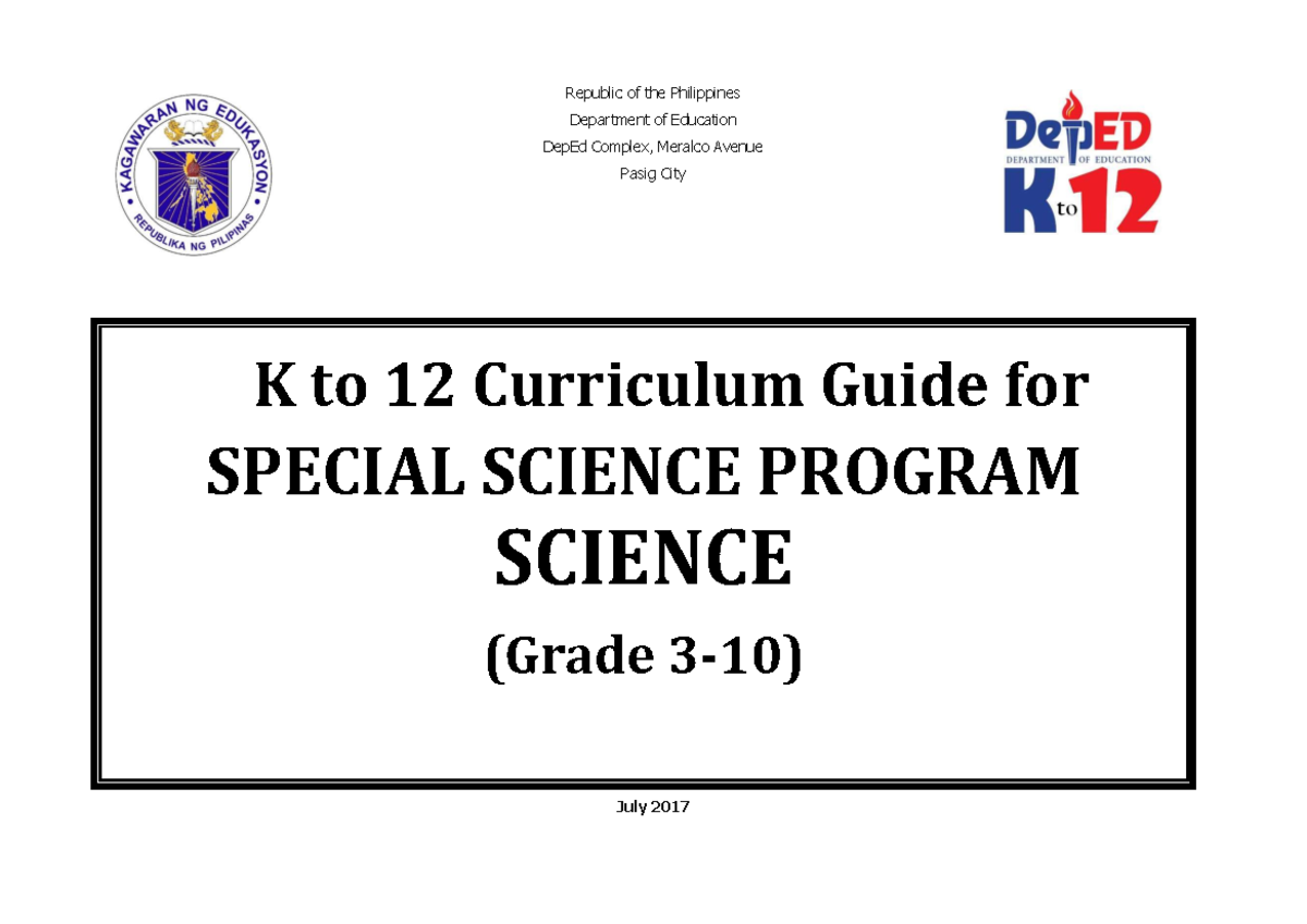 [Gr. 3-10] Enhanced Science - Republic of the Philippines Department of ...