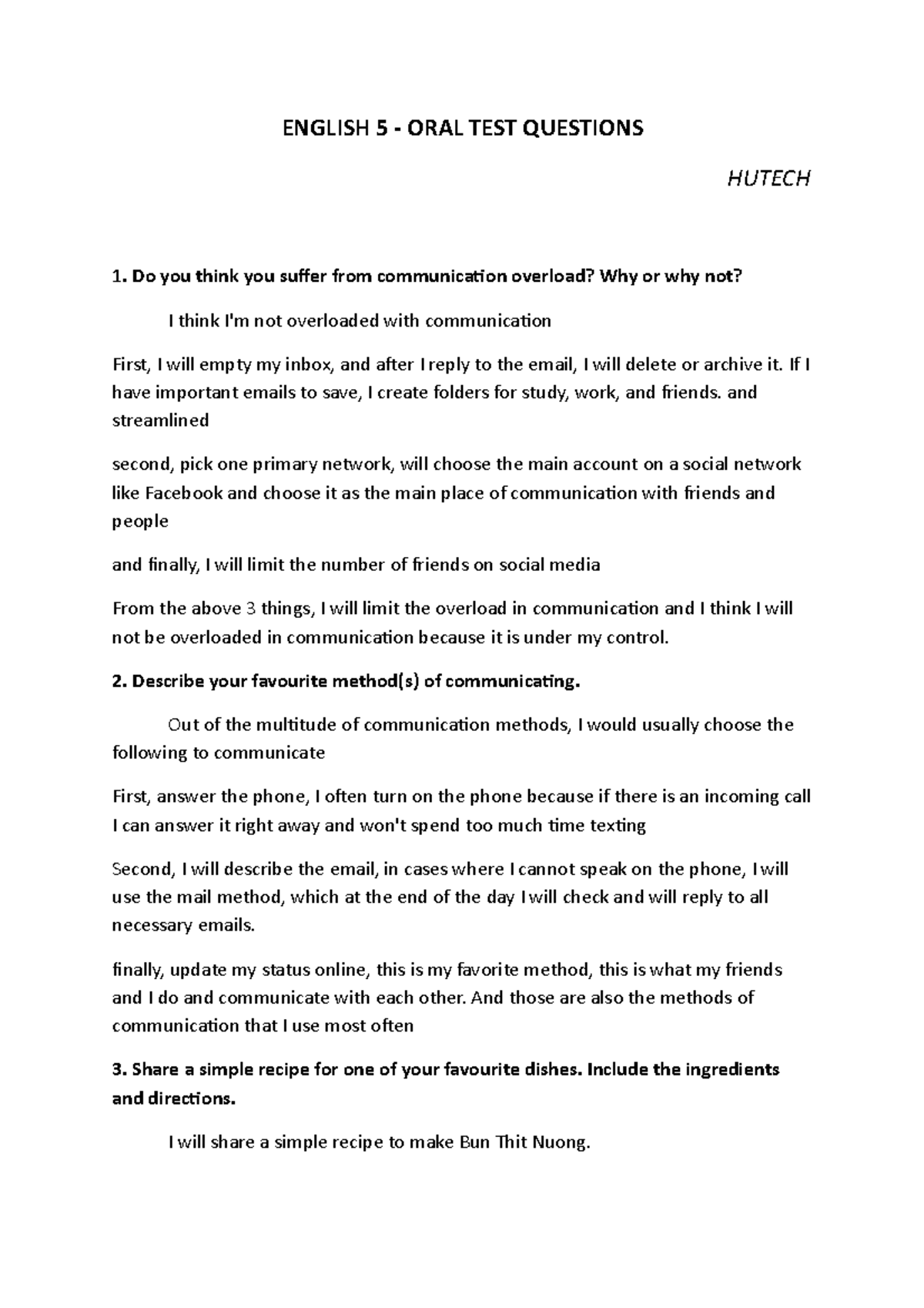 Oral test Questions E5 8Qs ENGLISH 5 ORAL TEST QUESTIONS HUTECH Do oral-test-questions-e5-8qs-english-5-oral-test-questions-hutech-do