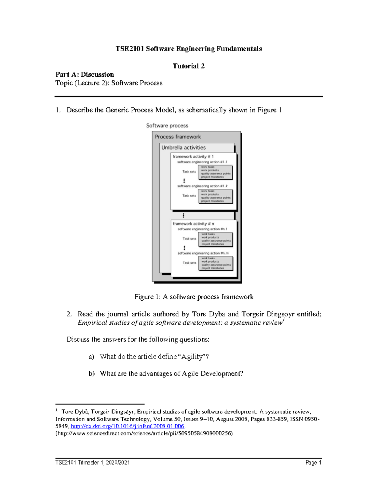 Tutorial 02 - Software Process - Question - Software Engineering - MMU ...