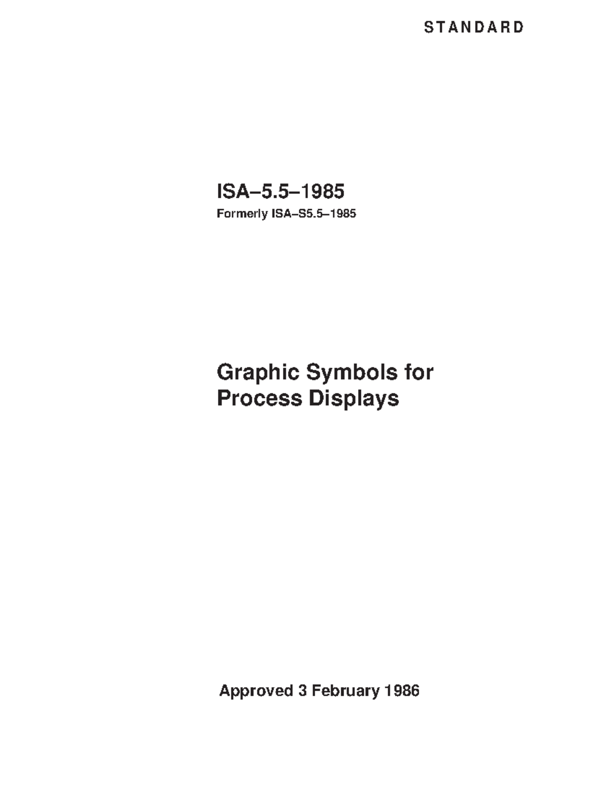 ISA 5 5 - Normas ISA 5.5 1984 - Graphic Symbols for Process Displays Approved 3 February 1986 ...
