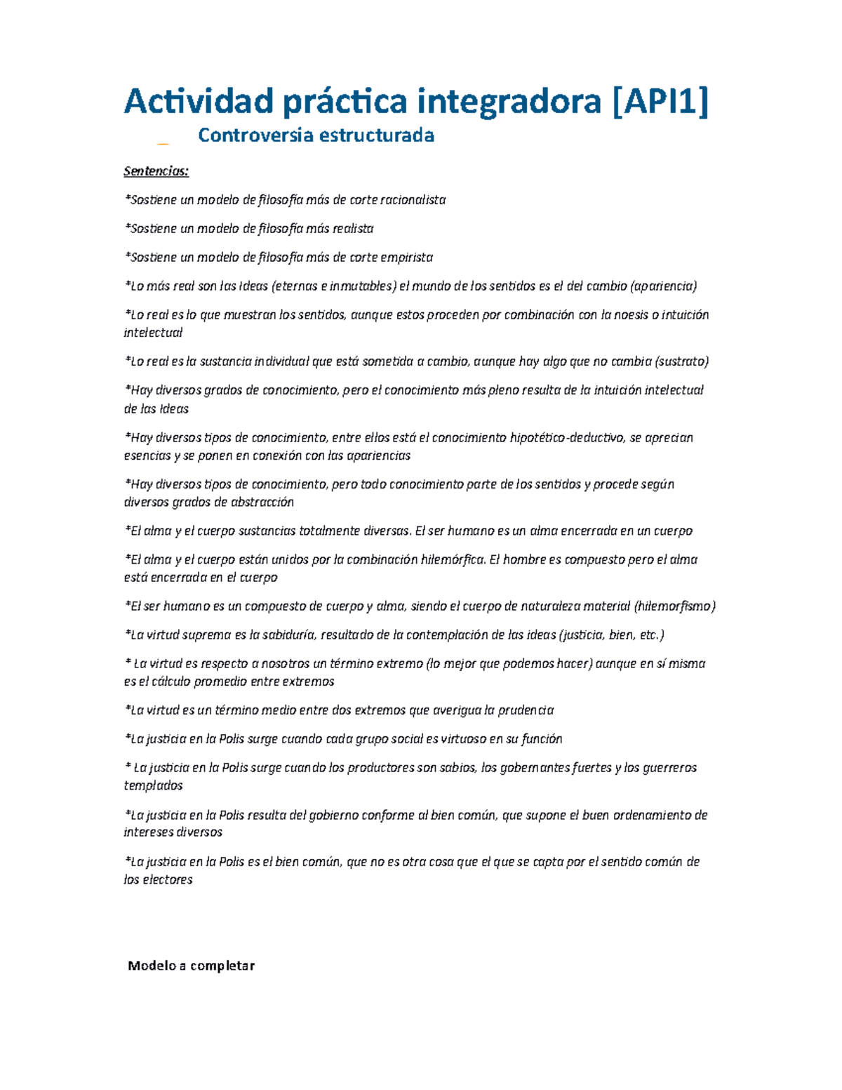 Actividad 4 M1 modelo - Actividad práctica integradora [API1] Controversia estructurada ...