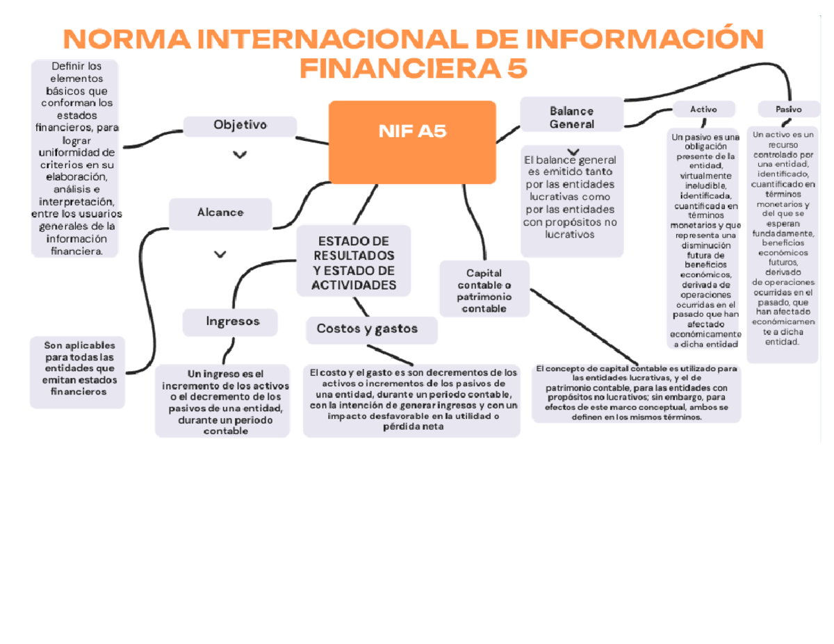 Nif A5 - Mapa conceptual - NORMA INTERNACIONAL DE INFORMACIÓN Definir ...