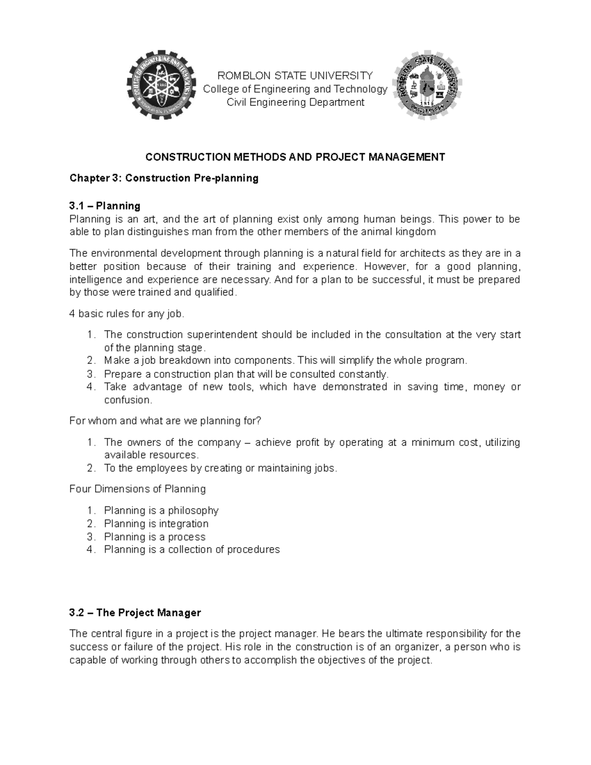 3-Fajardo - CMPM by Fajardo - ROMBLON STATE UNIVERSITY College of Engineering and Technology ...