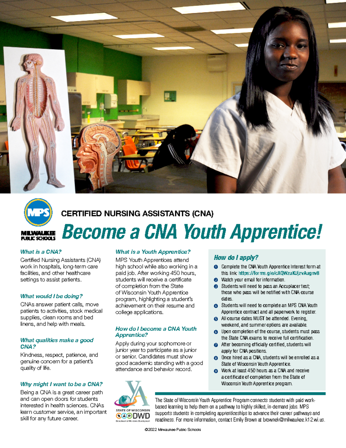 Mariyana Ashley - Attachment: PDF: MPS CNA Youth Apprentice Flyer 1122 V2 - ©2022 Milwaukee ...