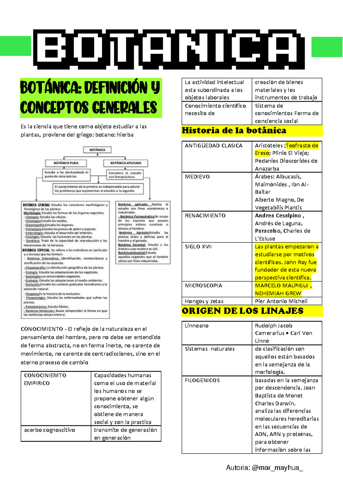 Botánica - Apuntes - Botánica: definición y conceptos generales Es la ...