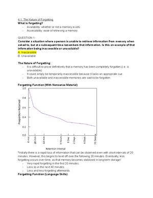 Week 15 Learning and Memory - Improving Your Memory - Distinctiveness o Refers to an item or ...