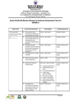 Primer NATG6 - National Achievement Test for Grade 6 (NATG 6 ) PRIMER ...
