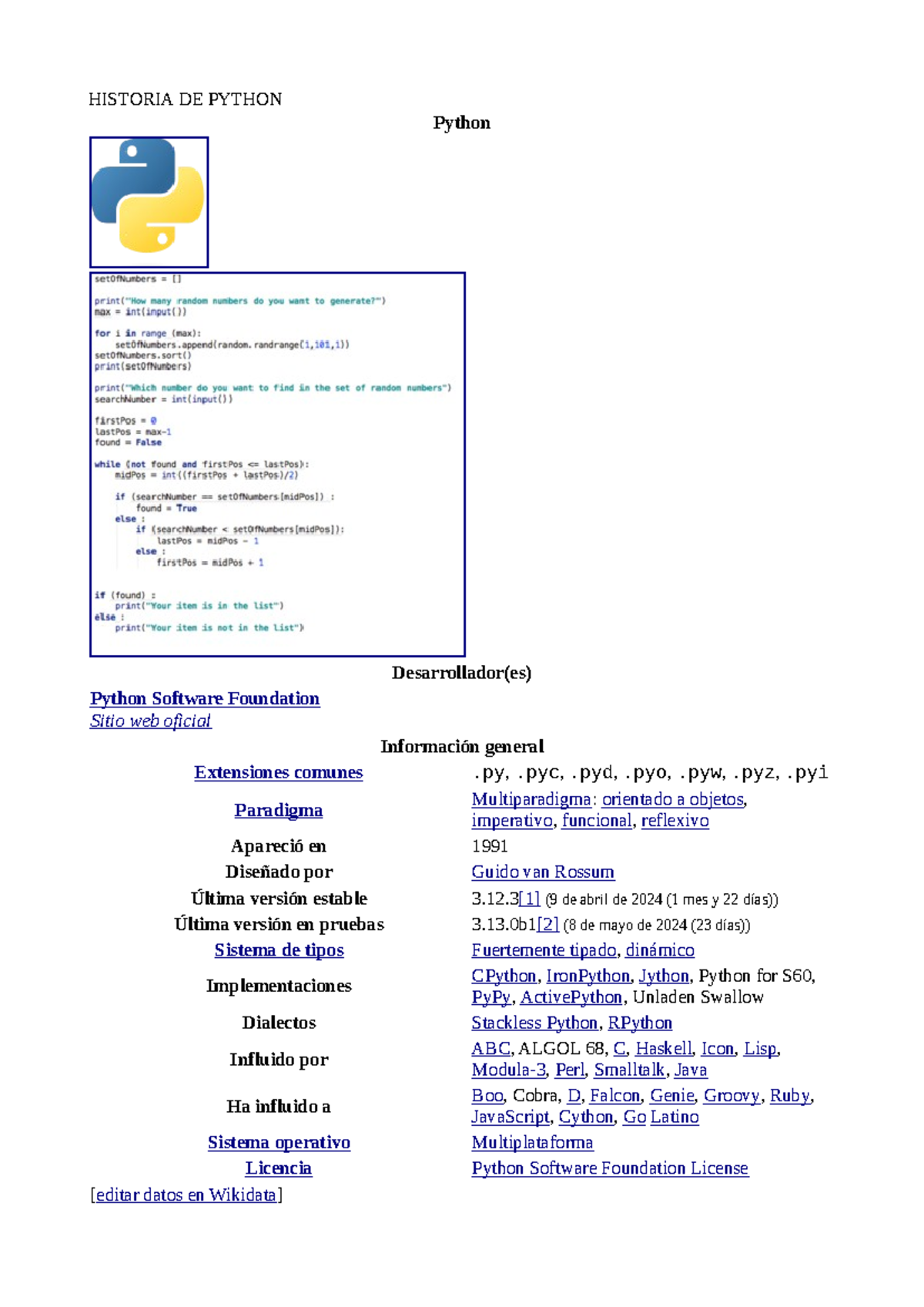 Historiapython - Información sobre el lenguaje python y su historia ...