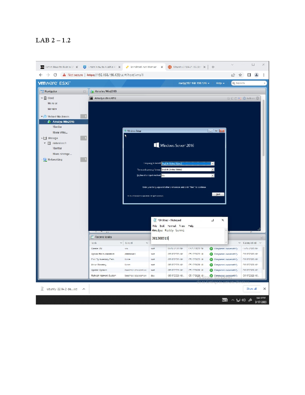 Lab 2 Virtualization Cnet 212 Lab 2 1 Studocu