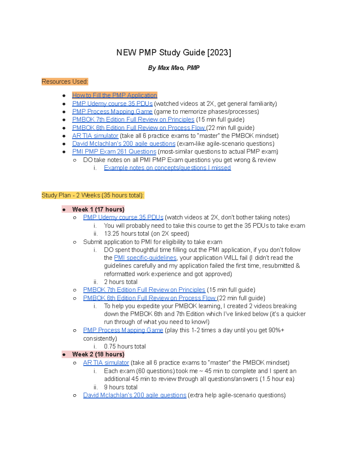 PMP Guide 2023 - Supp - NEW PMP Study Guide [2023] By Max Mao, PMP ...