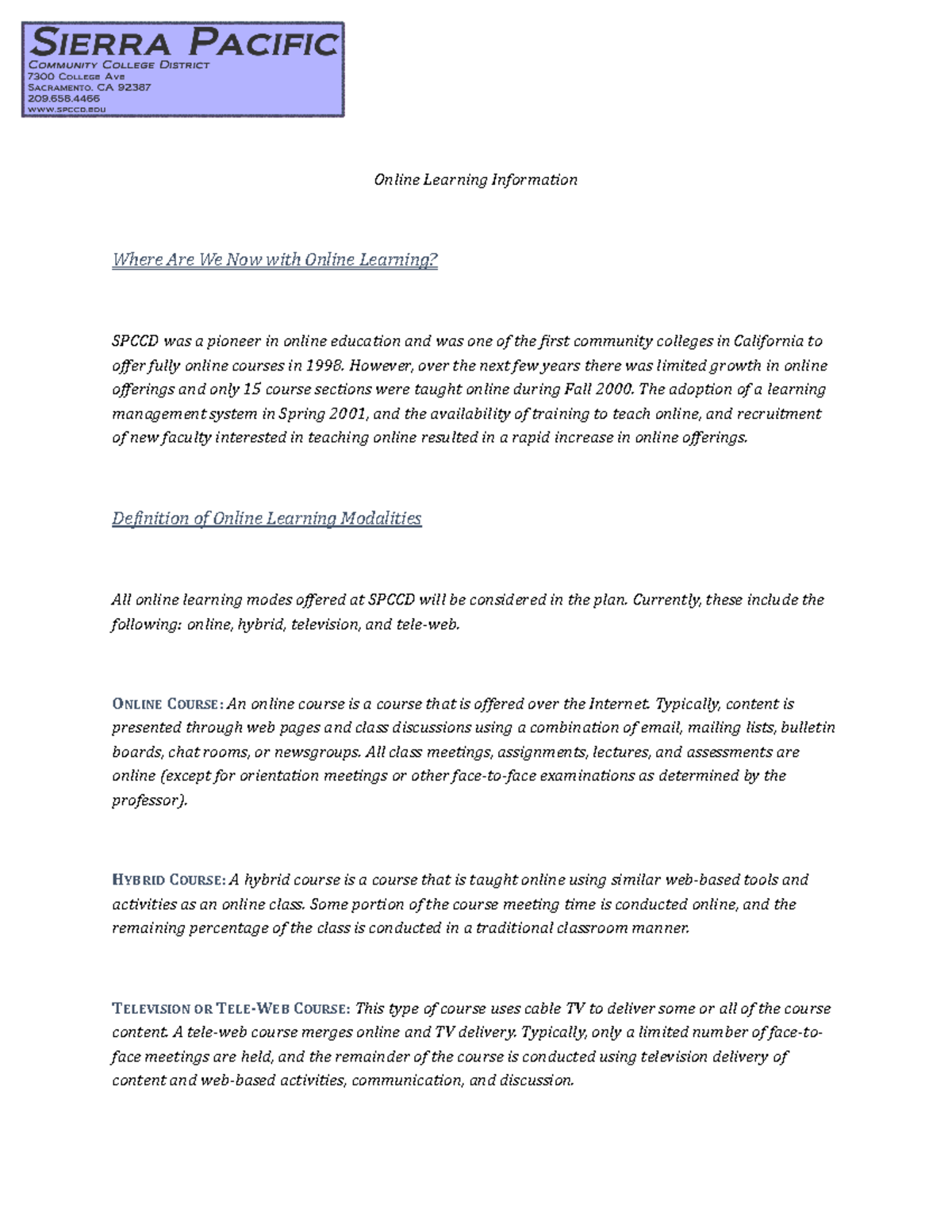 Online Learning Information - Online Learning Information Where Are We ...