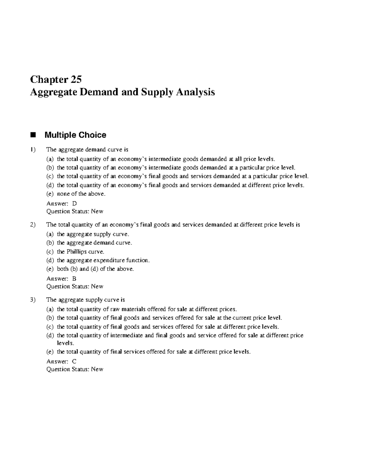 AD AS - ad as - Chapter 25 Aggregate Demand and Supply Analysis ...