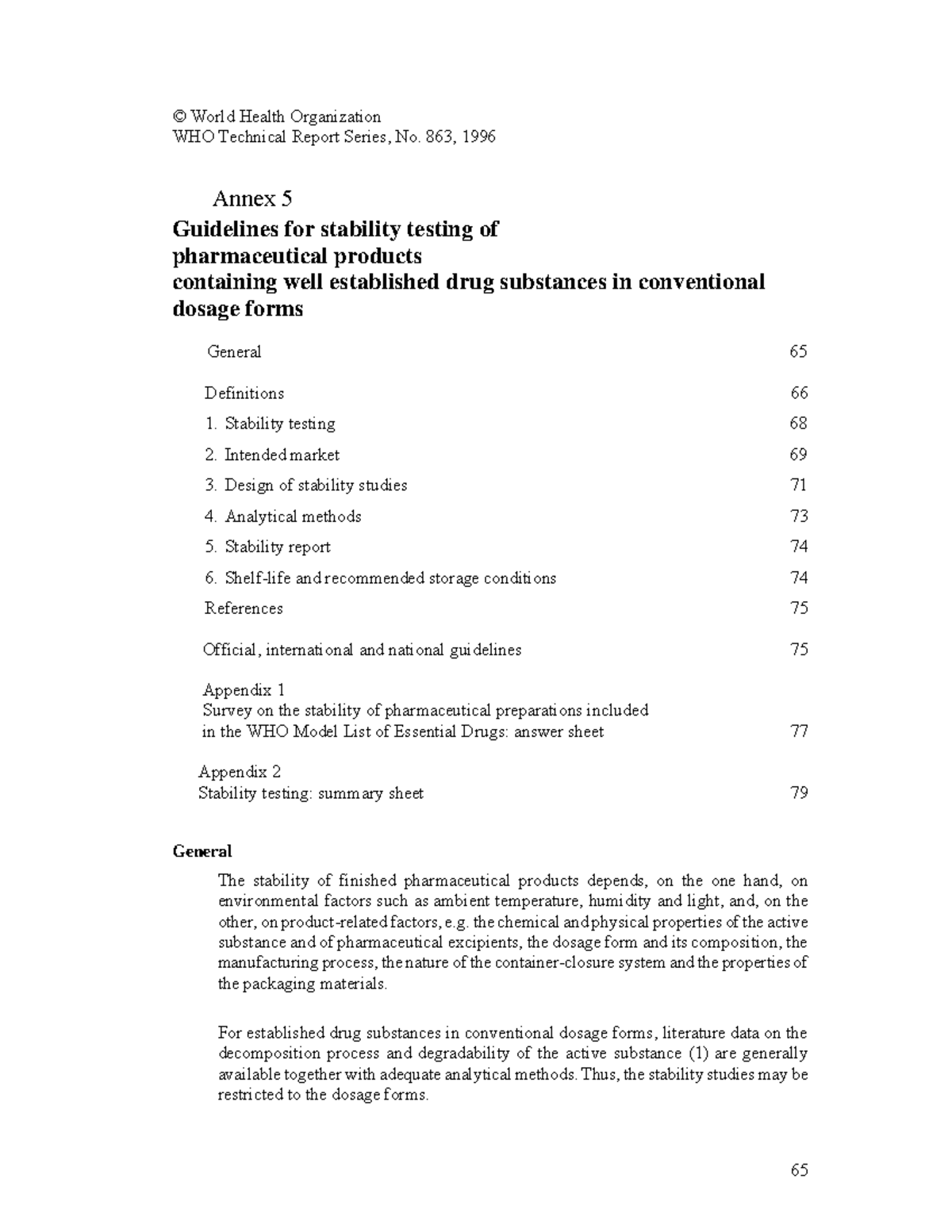 6 Annex 5 report 34 - © World Health Organization WHO Technical Report ...