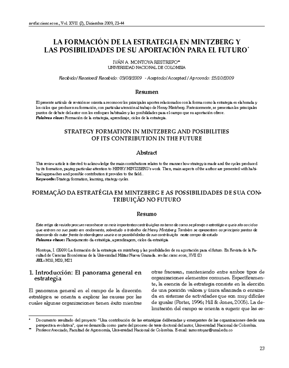 Ensayo - INFO BASICA - rev.fac.cienc., Vol. XVII (2), Diciembre 2009 ...