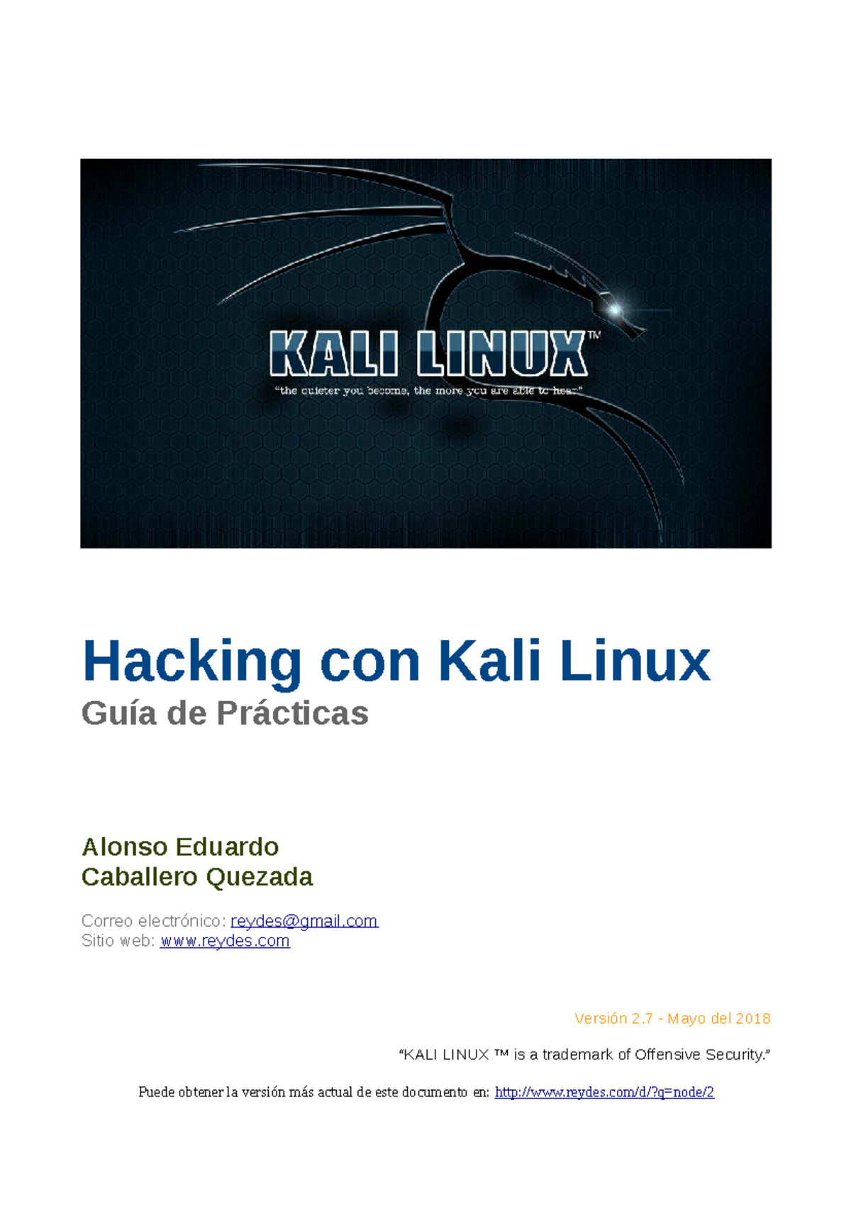 Aprende hacking con kali linux desde cero - Hacking con Kali Linux Guía ...