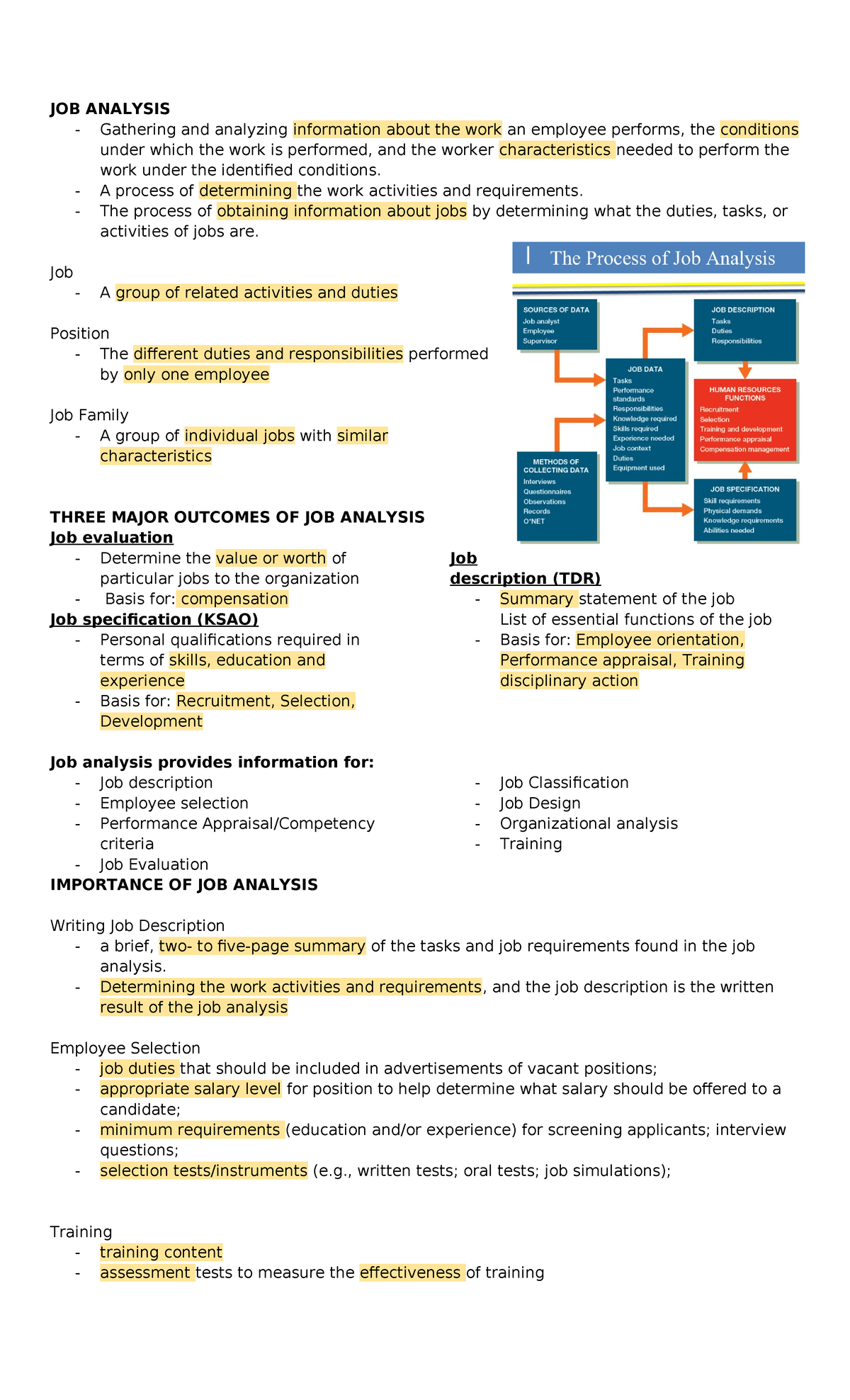 2. JOB Analysis - JOB ANALYSIS Gathering and analyzing information ...