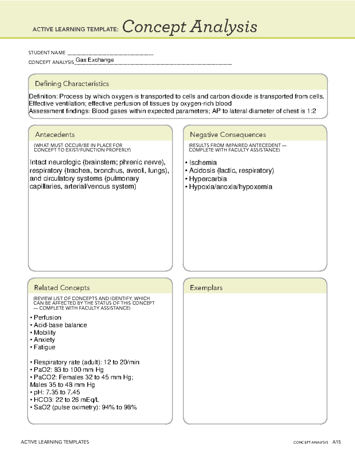 ATI Active learning template concept analysis Sample - ACTIVE LEARNING ...