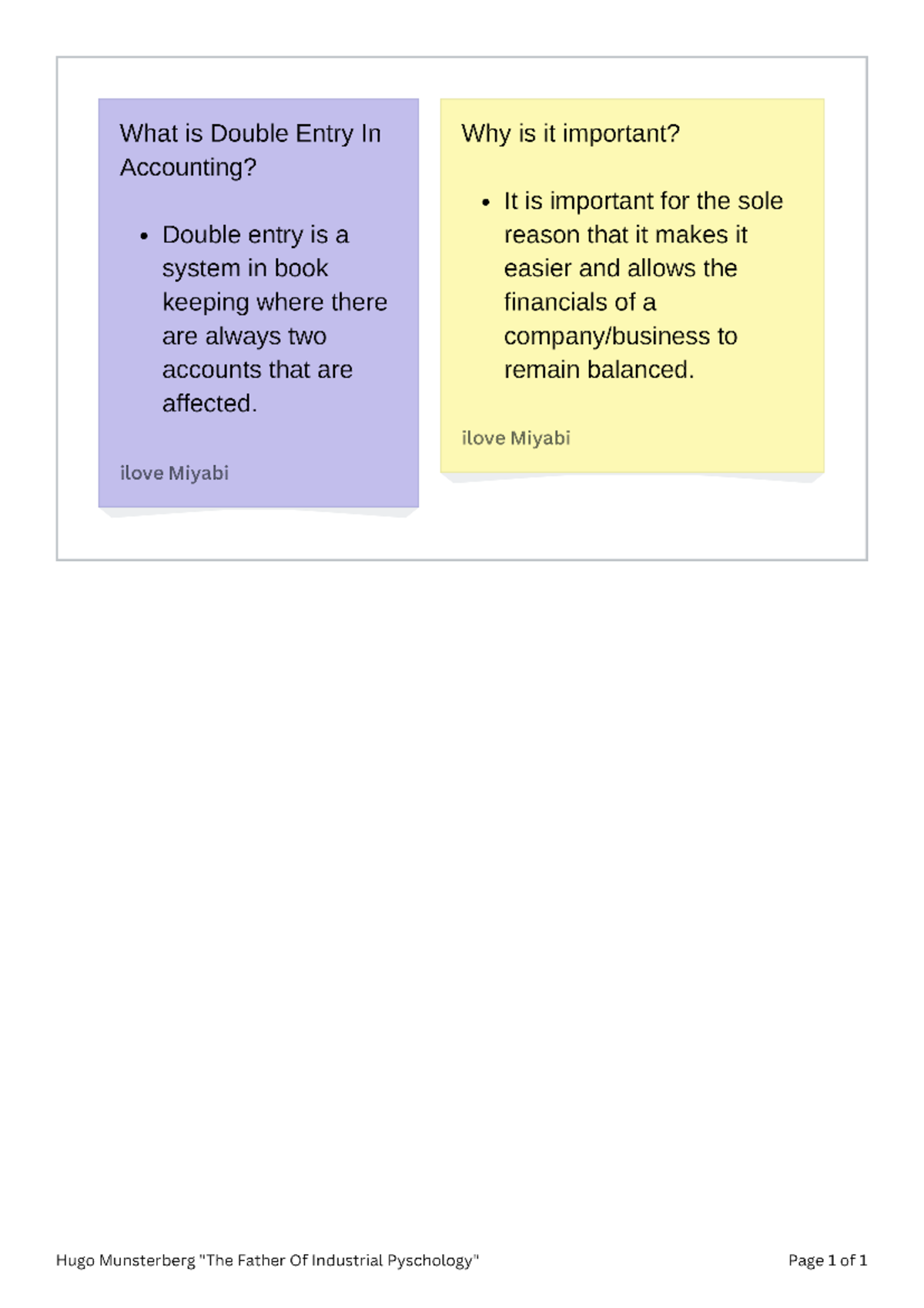 A Simple Definition of Double Entry - St. Joseph High School - Studocu