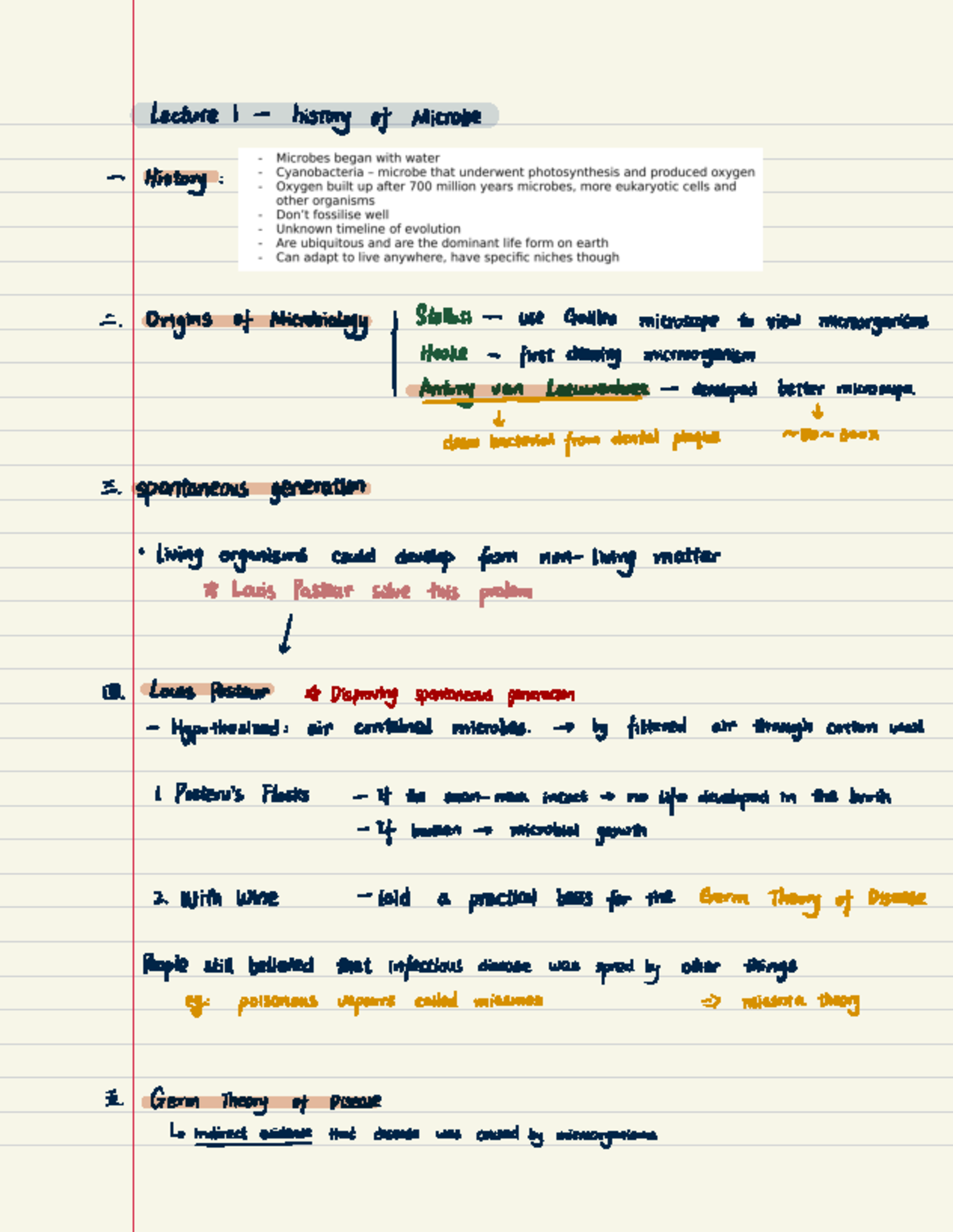 Note for lecture 1 - lecturel-histgofMicrobe-Hist; 二 . 0 - Studocu