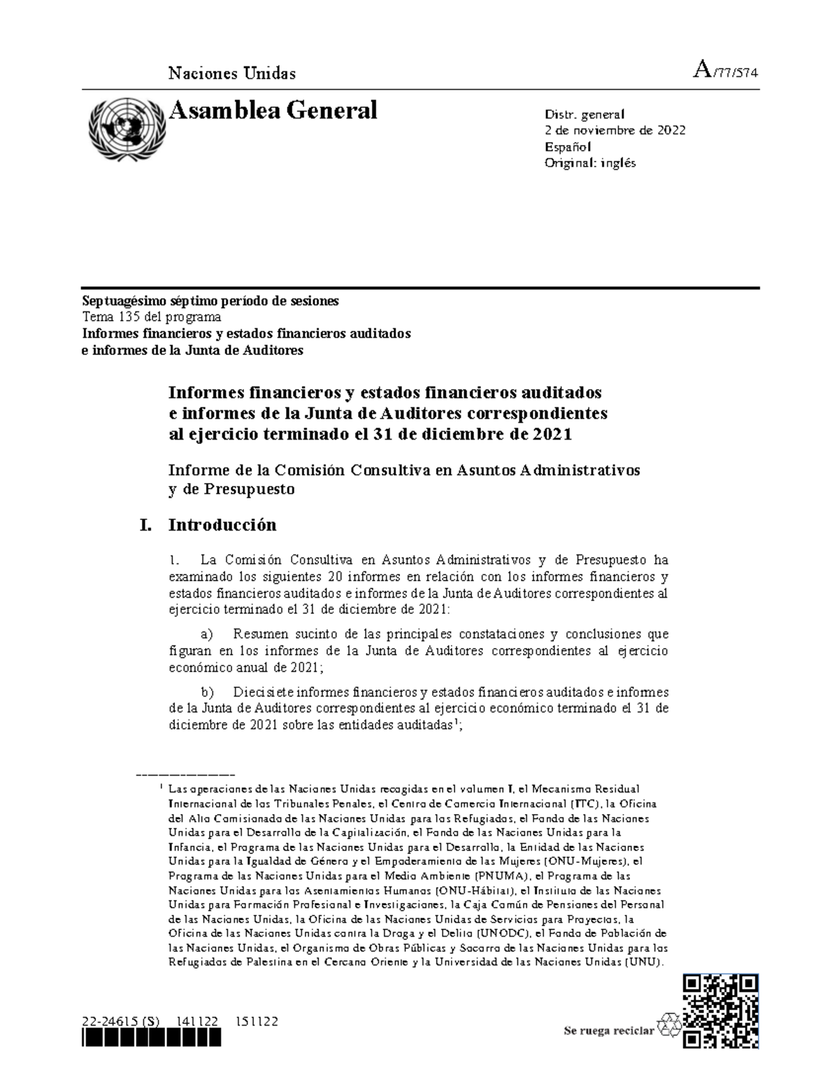 A-77-574-Financial report Unboa 2021- Acabq-ES-ODS - Bachelor of Laws ...