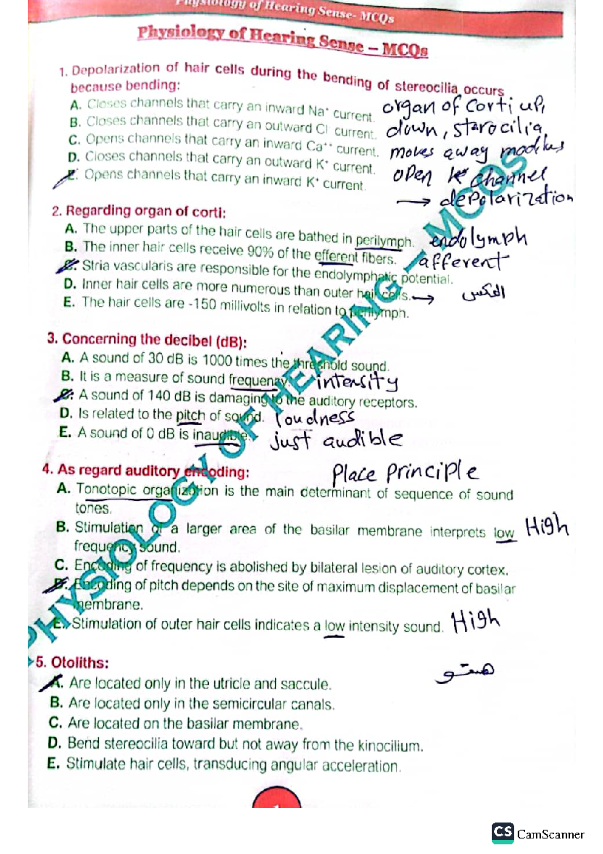 Physio CNS1 solved 1 - notes - Physiology - Studocu