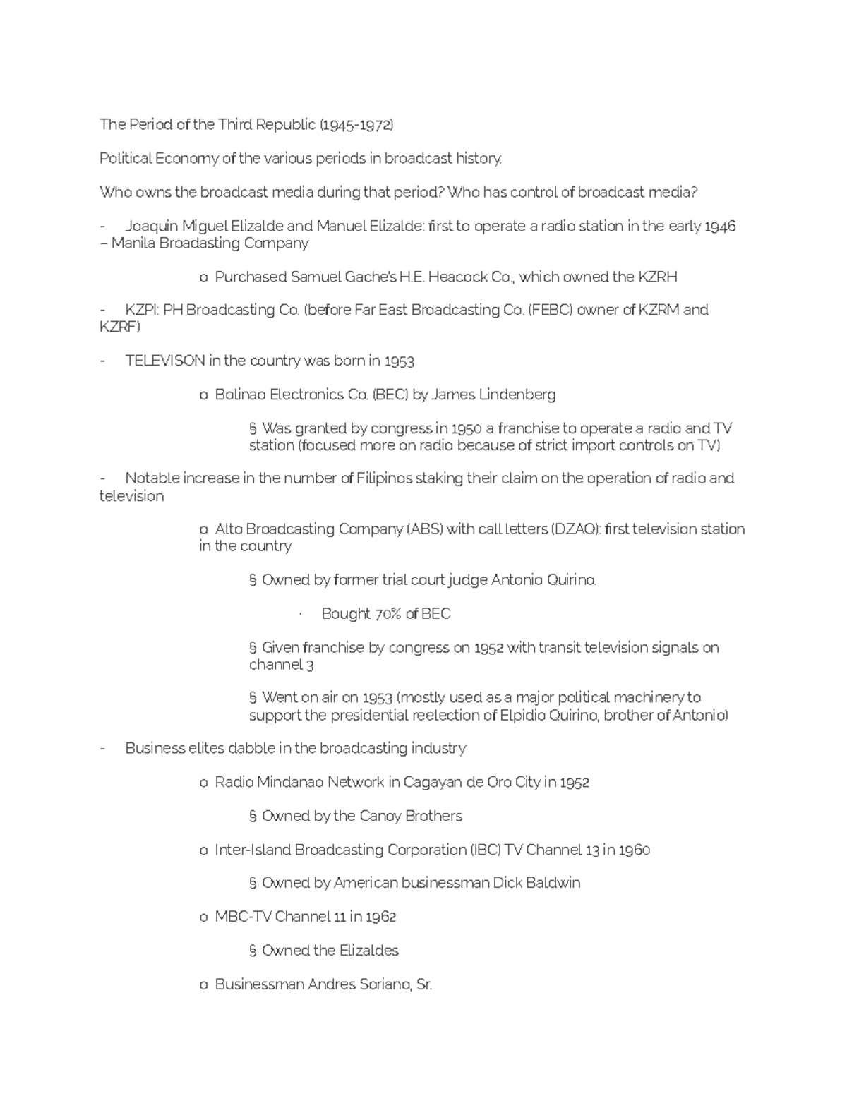The Period of the Third Republic (1945-1972) - The Period of the Third ...
