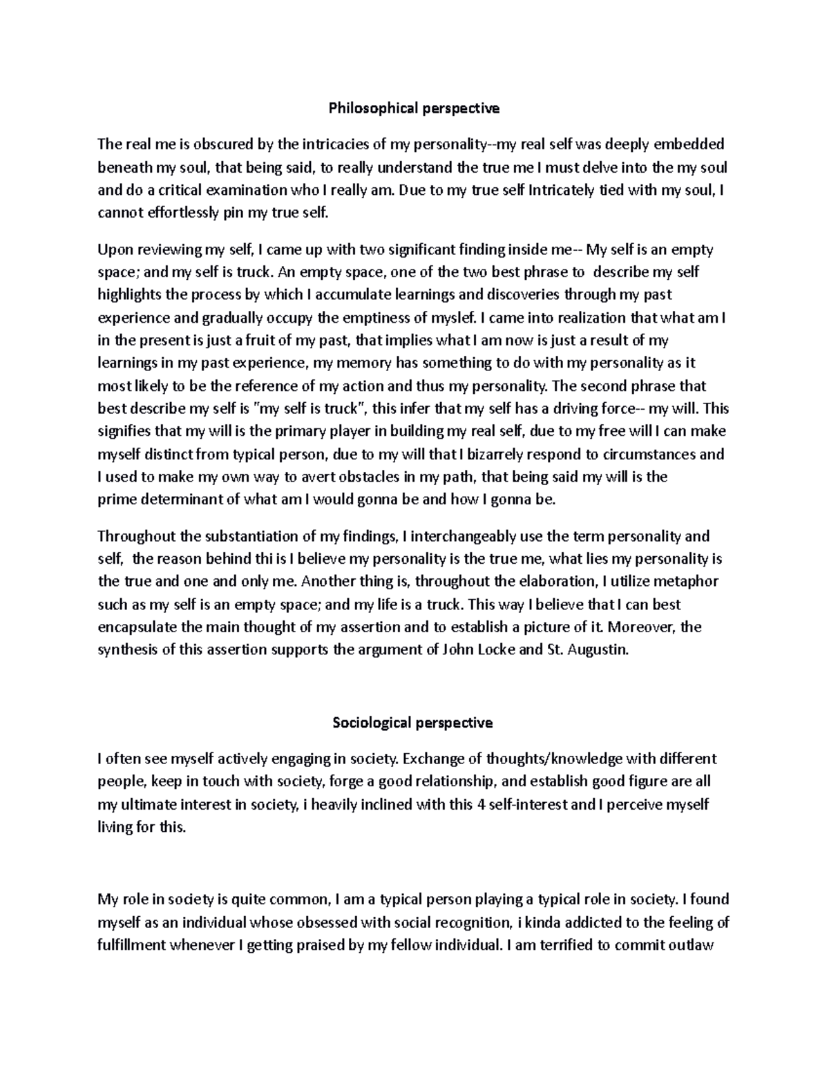 Inbound 7312978601912064662 - Philosophical perspective The real me is ...