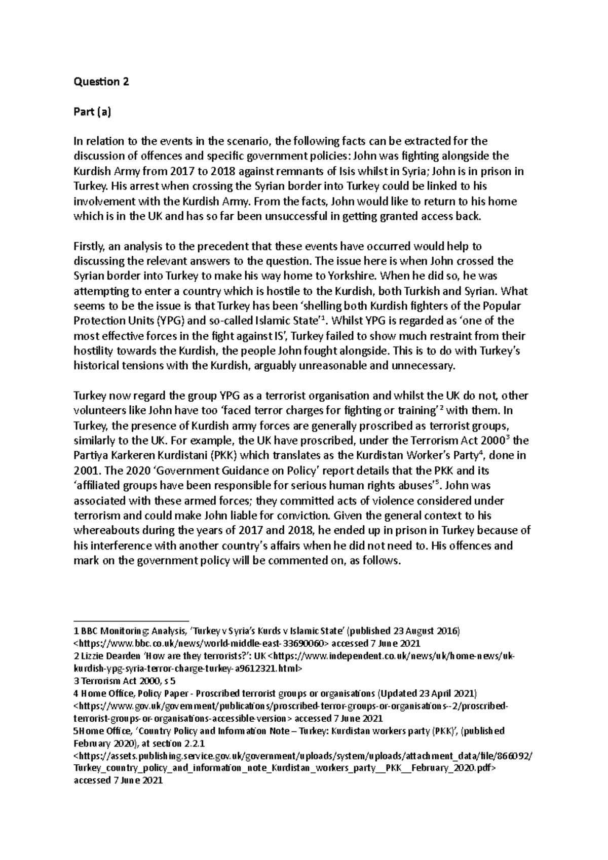 Offences and Government Policies in John's Case - Studocu