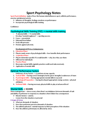 Carron's model - Lecture notes 4 - Carron’s model – PELT 4 factors that ...